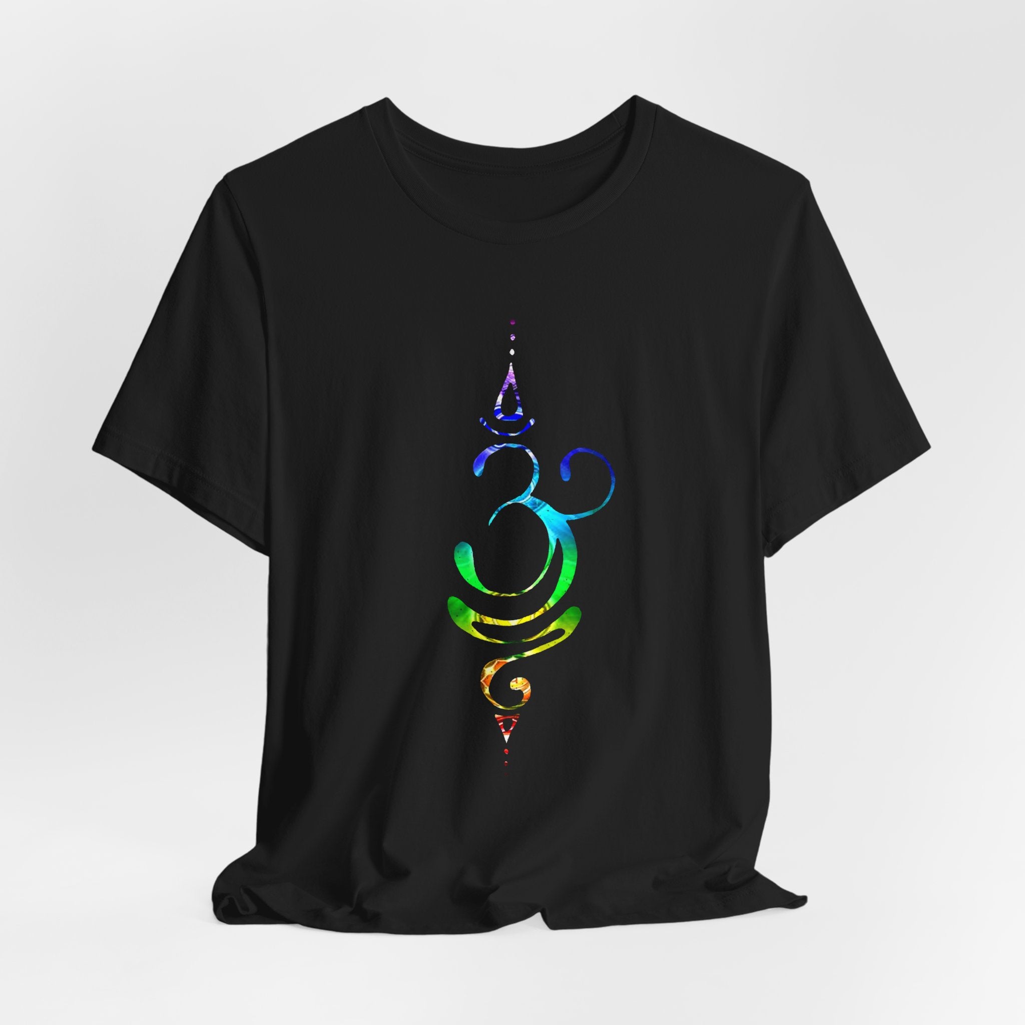 Breathe Symbol Chakra Alignment T-Shirt - Rainbow Gradient | WrinkledHippie